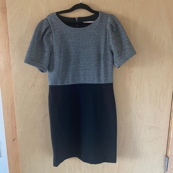 LOFT | Dresses | Loft Black And Gray Colorblock Dress | Poshmark